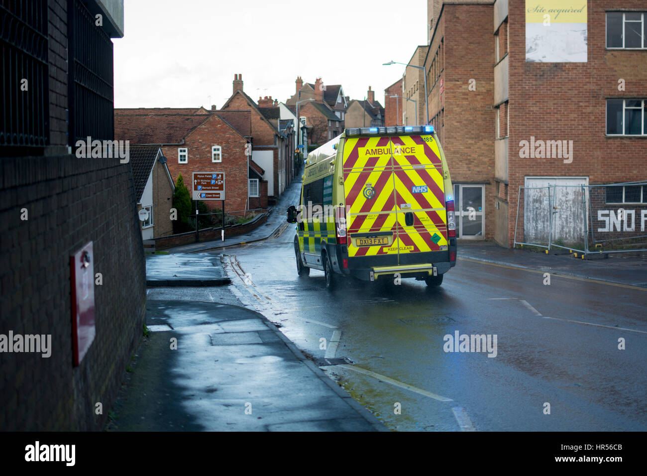 Ambulance rear back view hi-res stock photography and images - Alamy