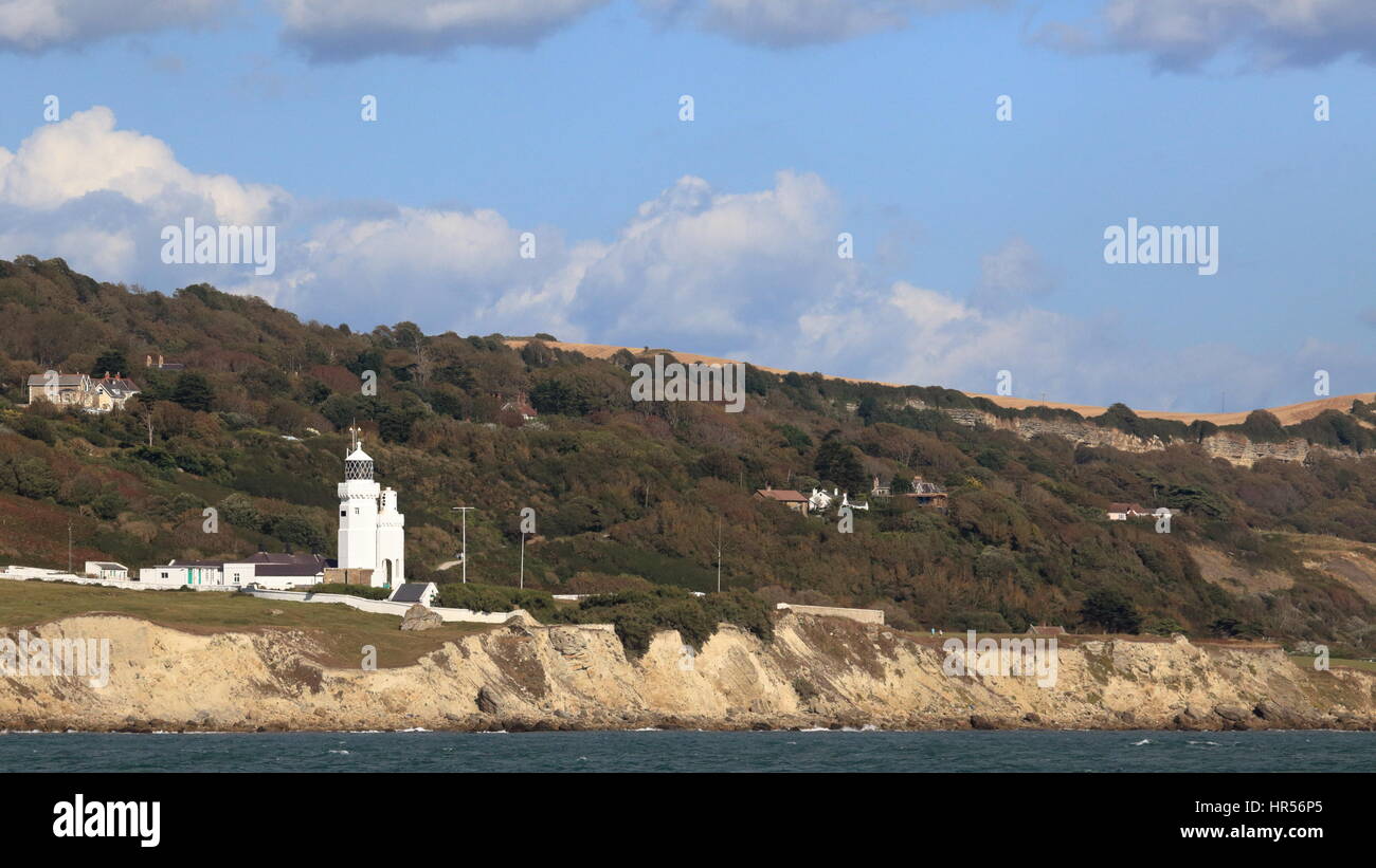 St Catherine’s lighthouse and the impressive rugged surrounding scenes ...