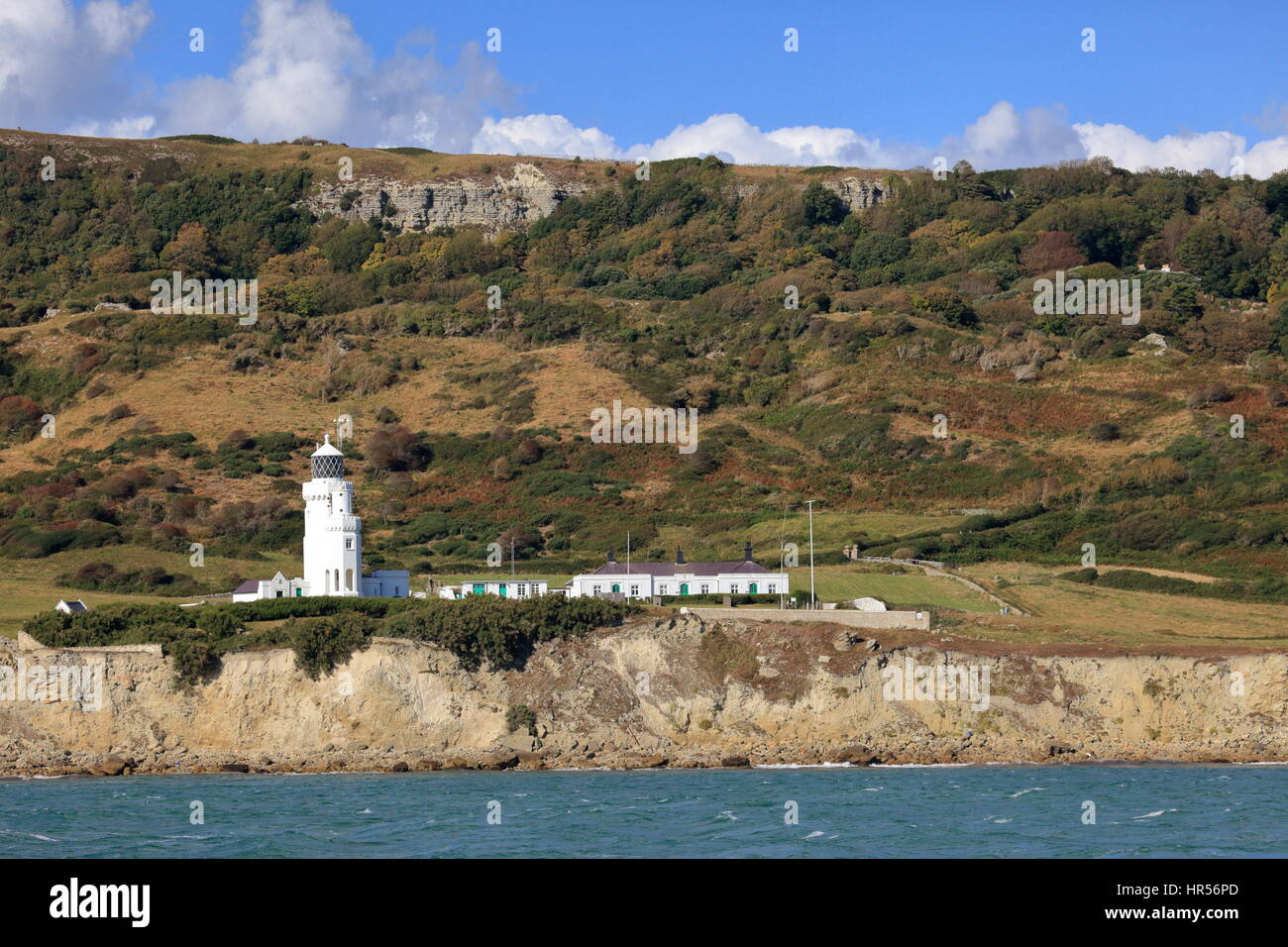 St Catherine’s lighthouse and the impressive rugged surrounding scenes ...