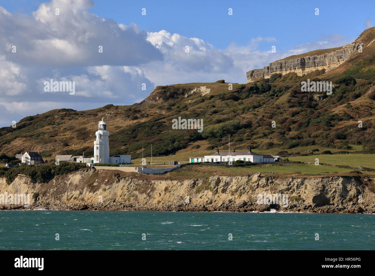 St Catherine’s lighthouse and the impressive rugged surrounding scenes ...