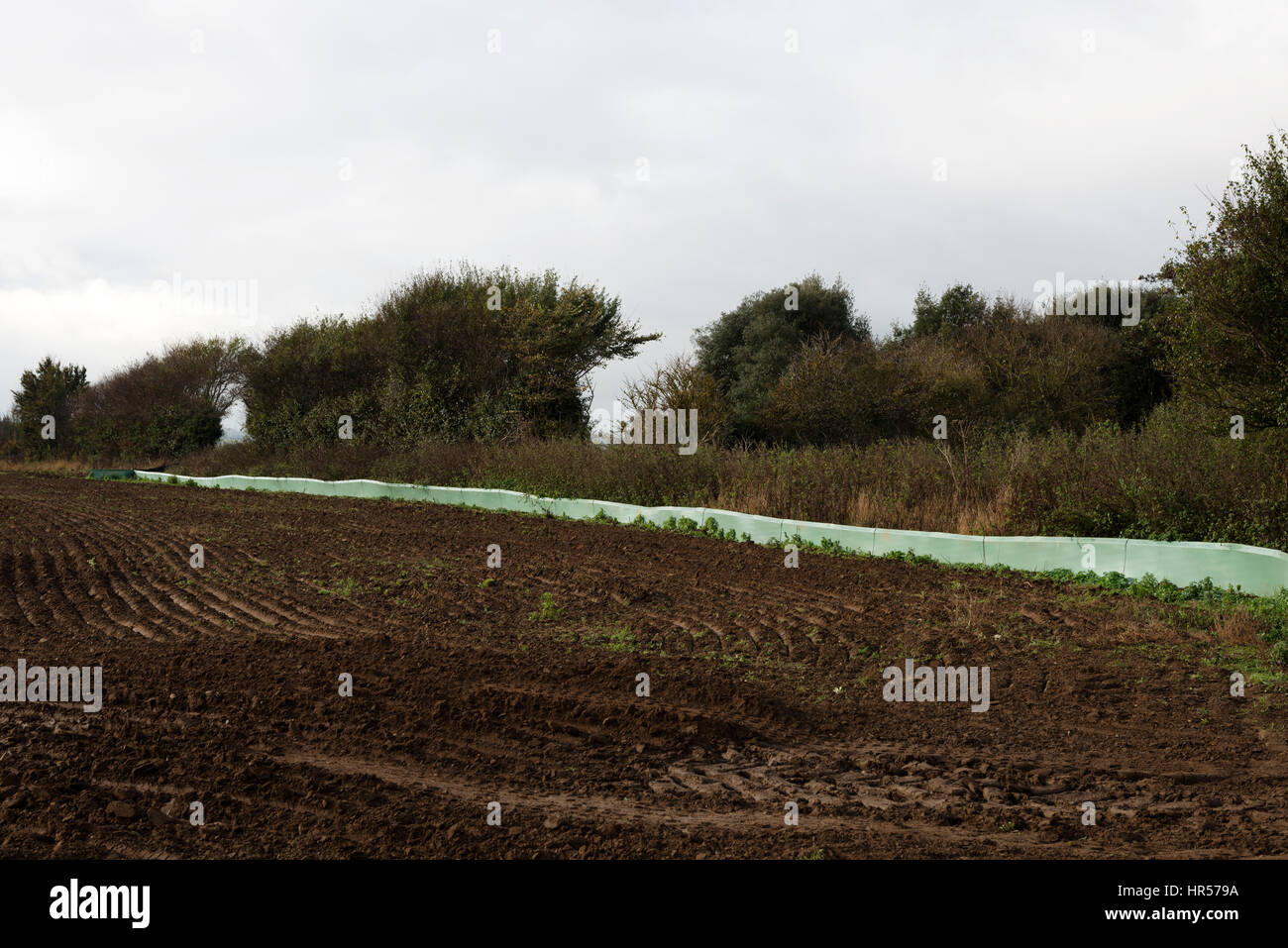A low level fence to allow wild animals to be counted before work can ...
