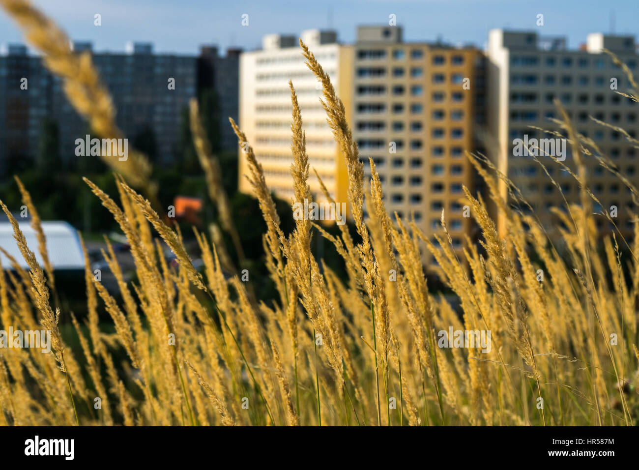 Clouded Sky in Prague, Stodulky, Hurka Metro station, Prague ...