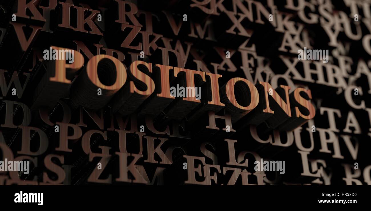 Positions - Wooden 3D rendered letters/message. Can be used for an ...