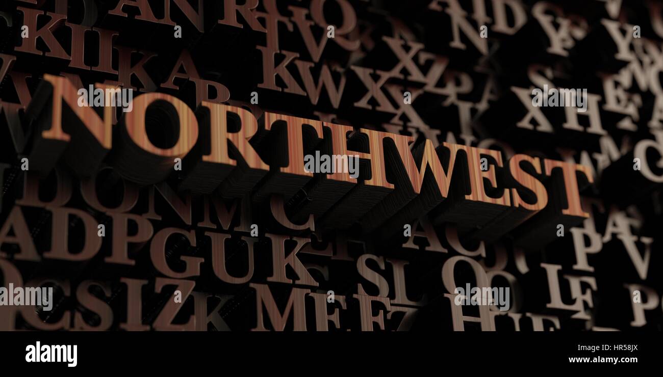 Northwest - Wooden 3D rendered letters/message. Can be used for an ...