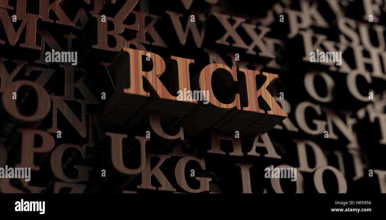Rick - Wooden 3D rendered letters/message. Can be used for an online ...