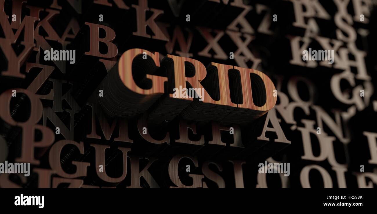 Grid - Wooden 3D rendered letters/message. Can be used for an online ...