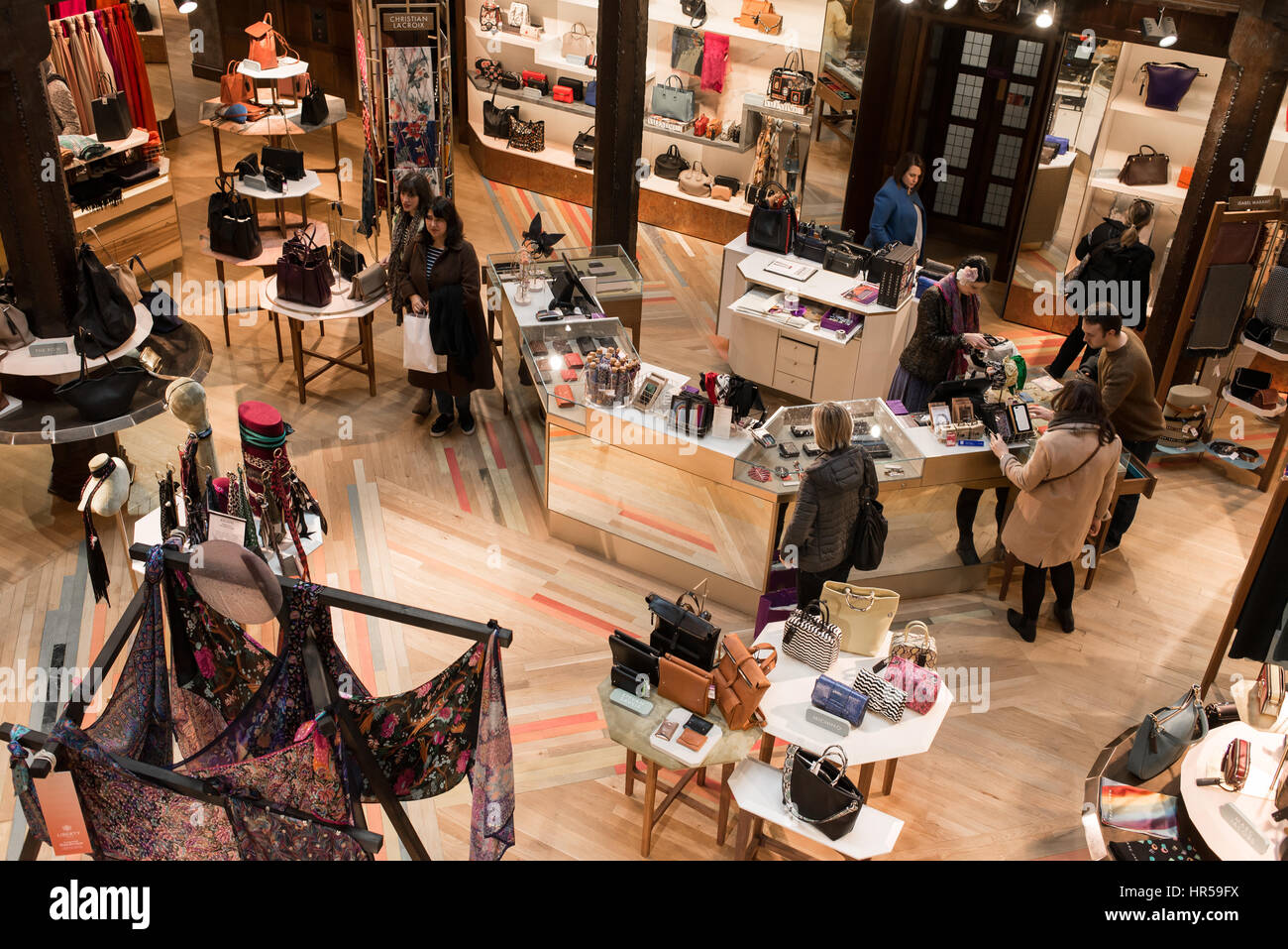 Liberty interiors with customers. Liberty is an historic iconic luxury ...