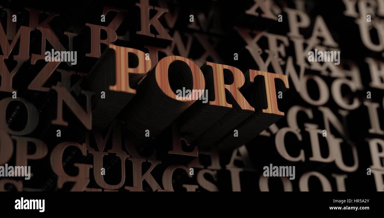 Port - Wooden 3D rendered letters/message. Can be used for an online ...
