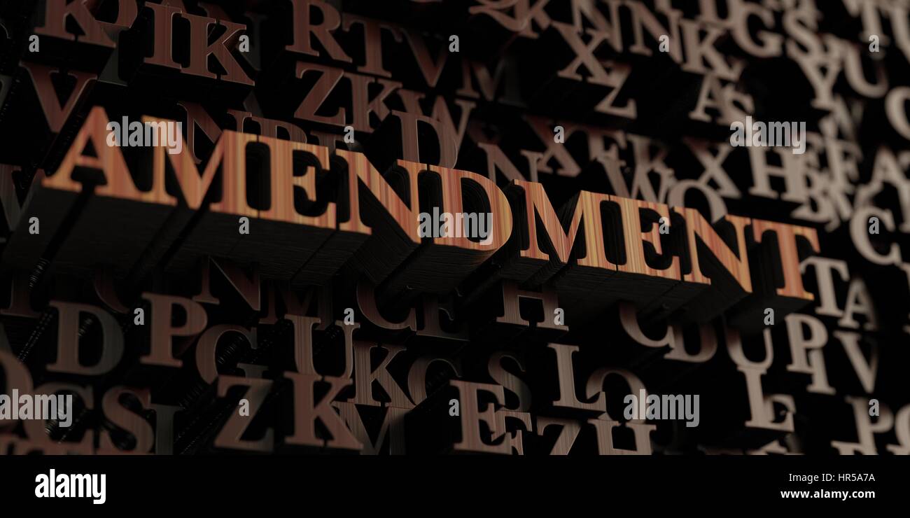 Amendment - Wooden 3D rendered letters/message. Can be used for an ...