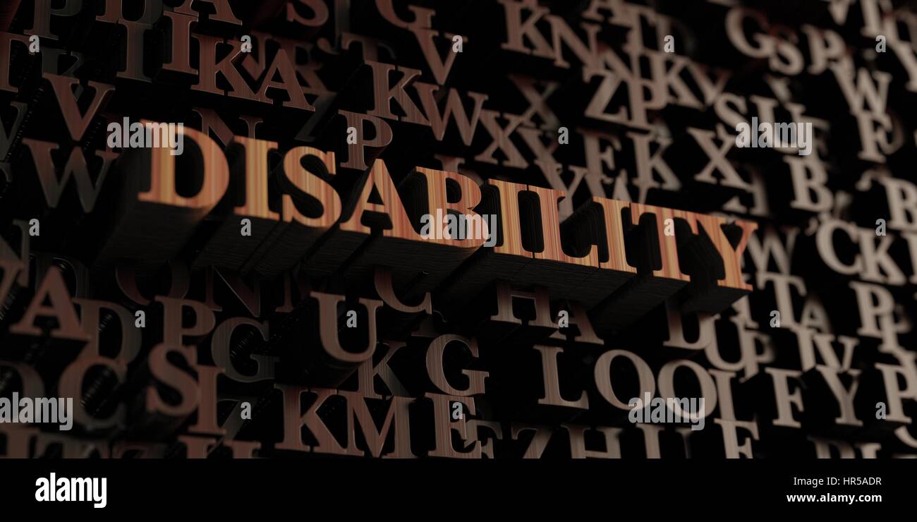 Disability - Wooden 3D rendered letters/message. Can be used for an ...