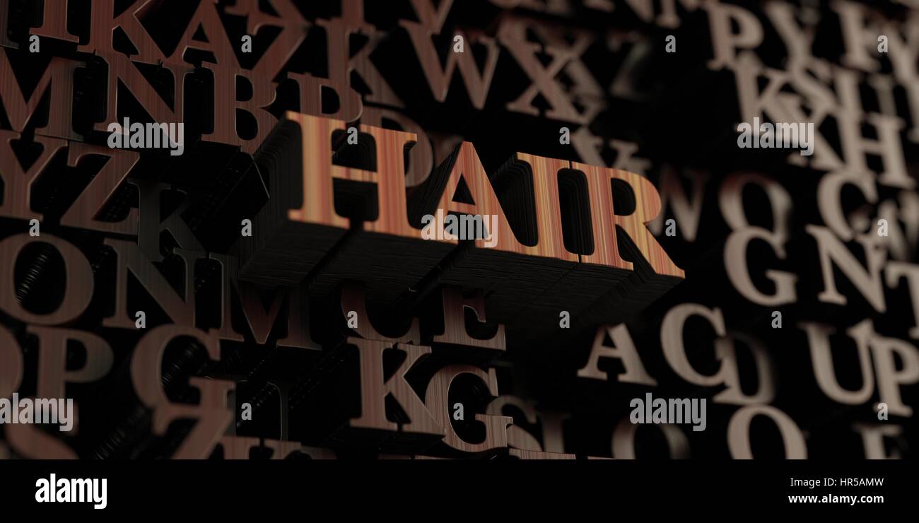Hair - Wooden 3D rendered letters/message. Can be used for an online ...