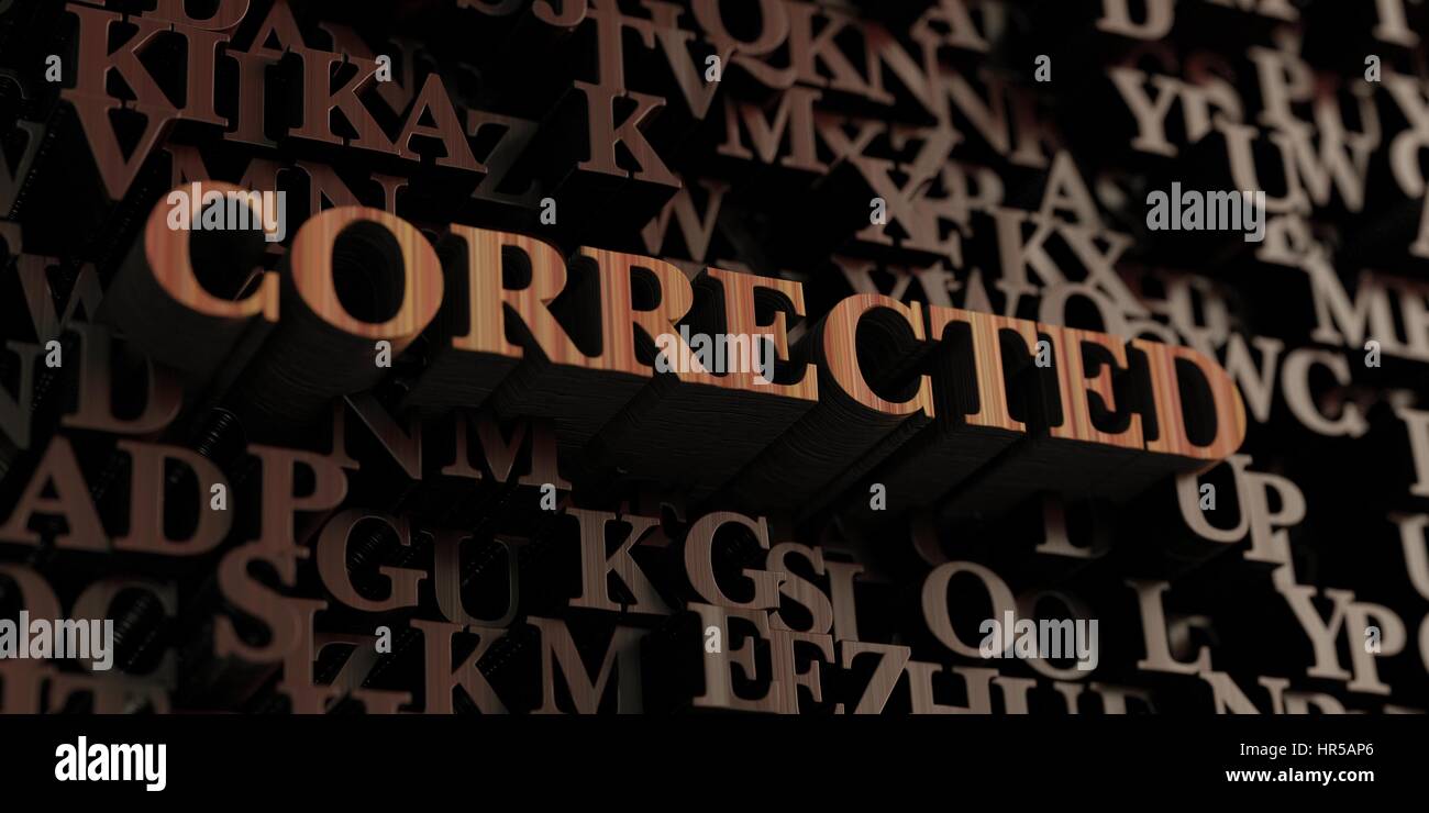 Corrected word hi-res stock photography and images - Alamy