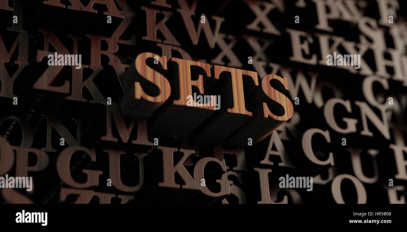 Sets - Wooden 3D rendered letters/message. Can be used for an online ...