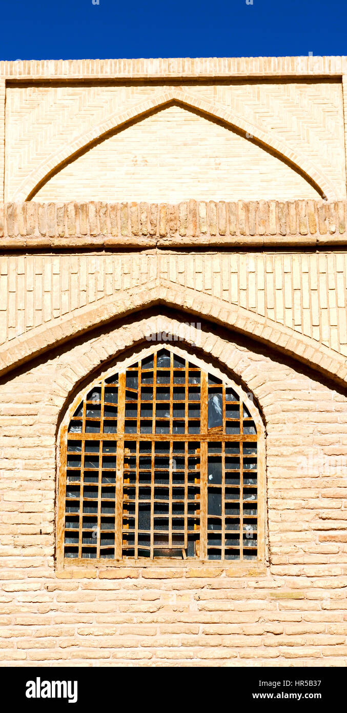blur in iran old window near the mosque and antique construction Stock ...