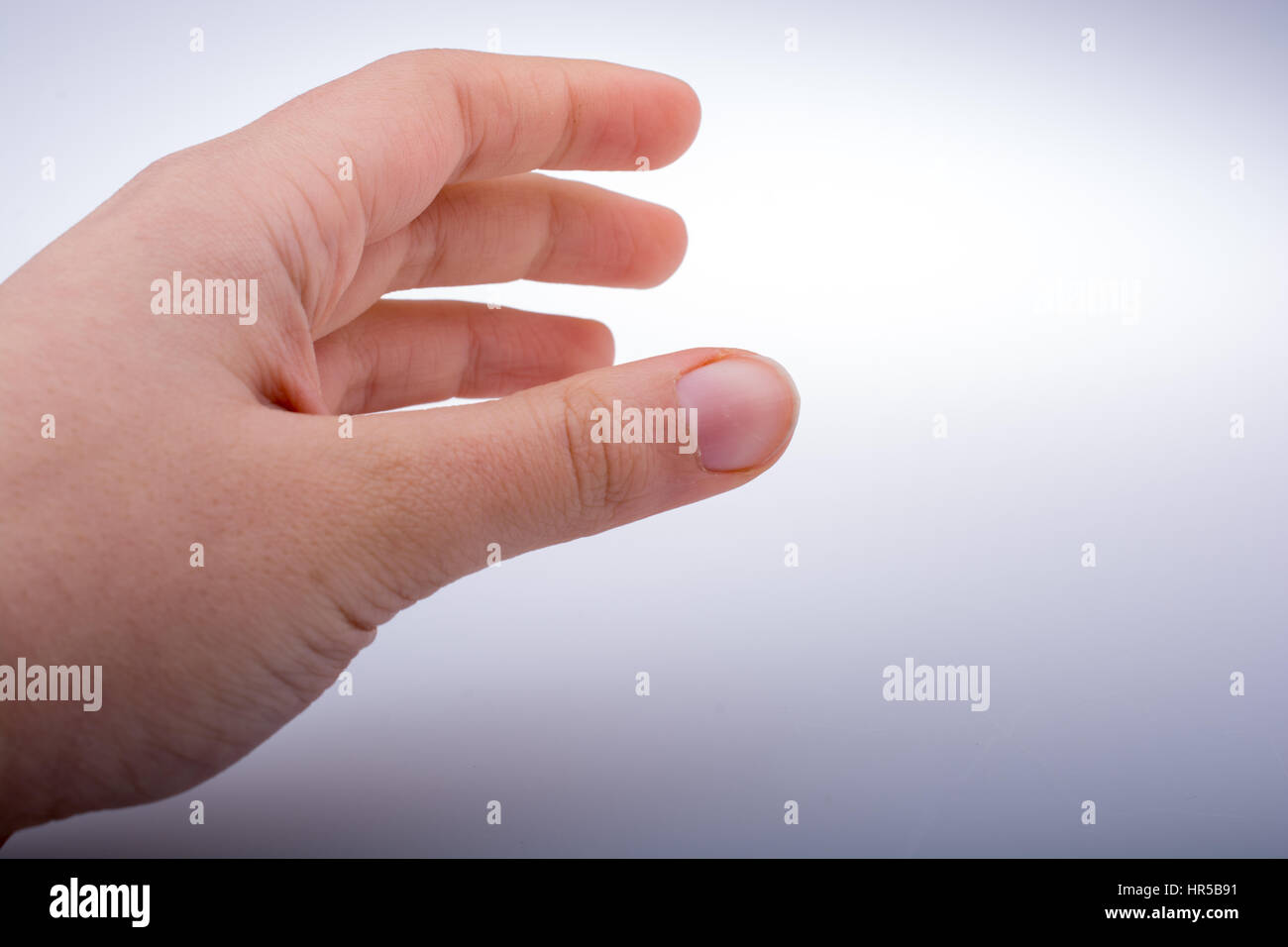 Hand open for a gesture isolated on white background Stock Photo - Alamy