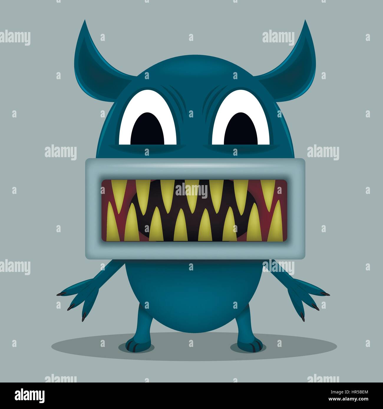 Angry horror monster Stock Vector Image & Art - Alamy