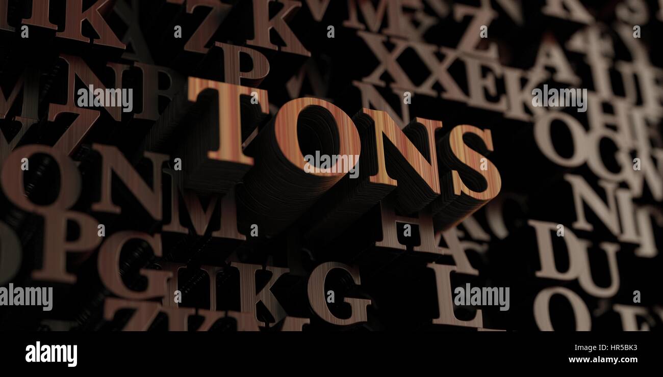 Tons - Wooden 3D rendered letters/message. Can be used for an online ...