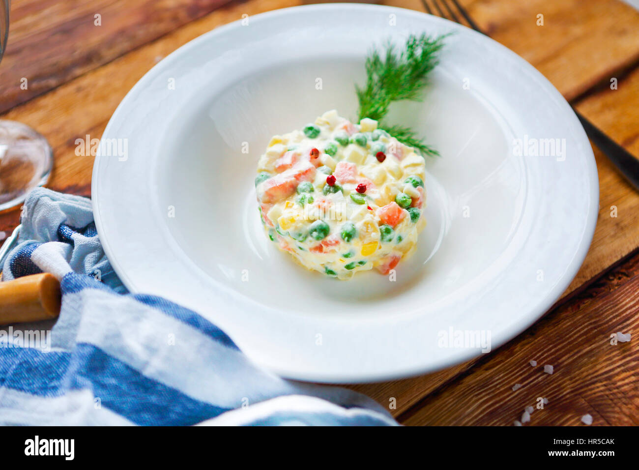 Russian salad bowl hi-res stock photography and images - Alamy