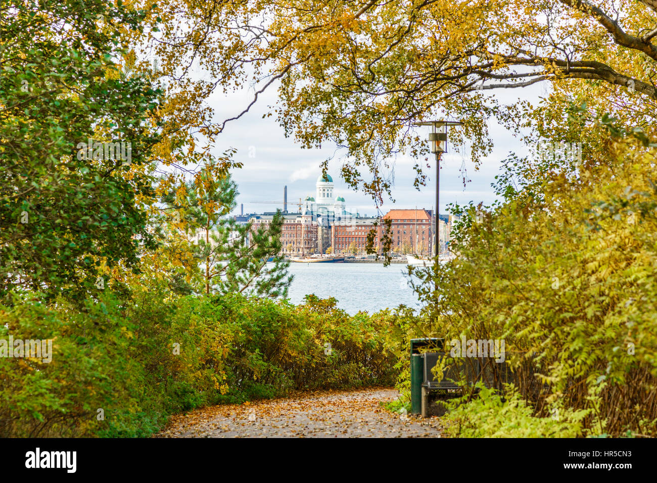 Helsinki city view from park zone in autumn Stock Photo - Alamy