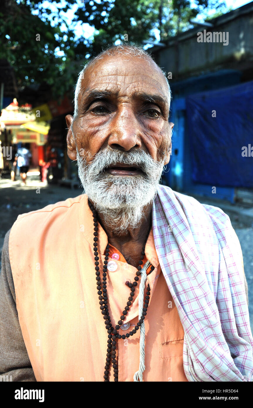 Indian Baba, Swami, Sadhu, Holyman, Saddhu in front of temple in ...