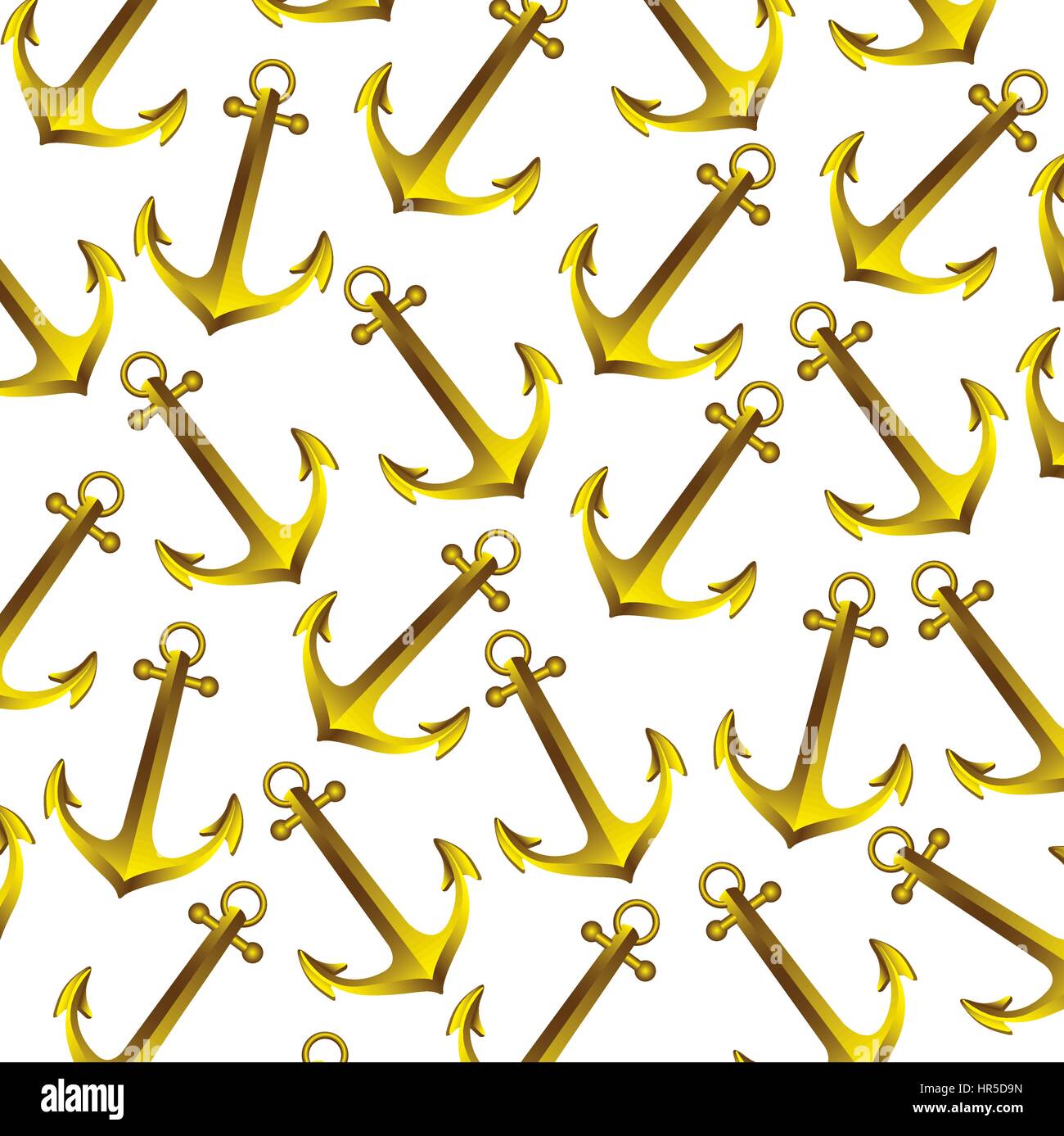 Golden anchor Stock Vector Images - Alamy