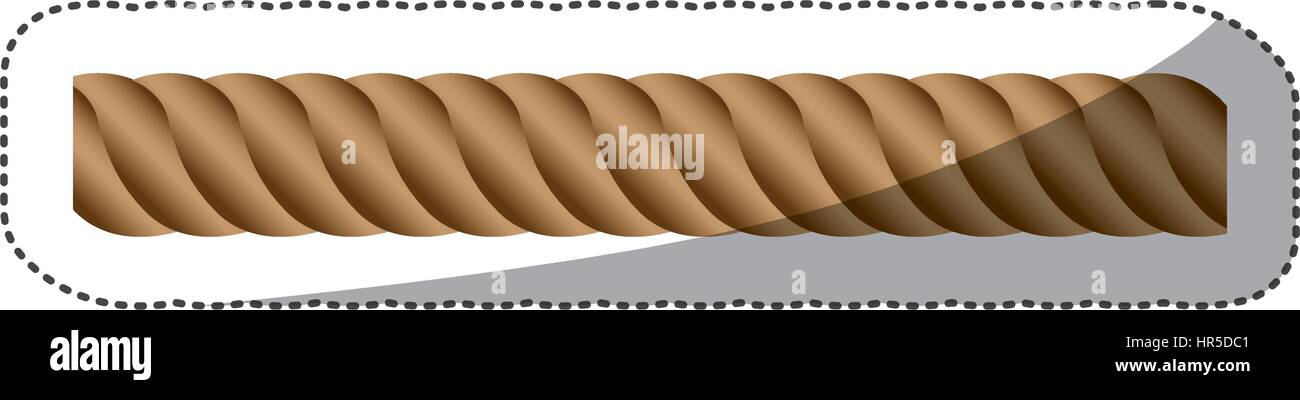 sticker closeup broken rope piece icon Stock Vector Image & Art - Alamy