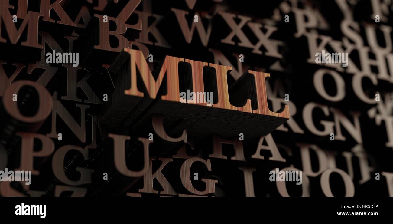 Mill - Wooden 3D rendered letters/message. Can be used for an online ...