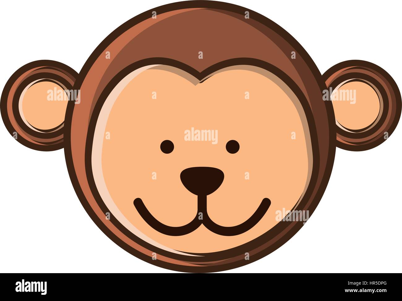 colorful picture face cute monkey animal Stock Vector Image & Art - Alamy
