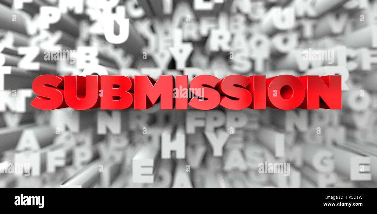 SUBMISSION - Red text on typography background - 3D rendered royalty ...