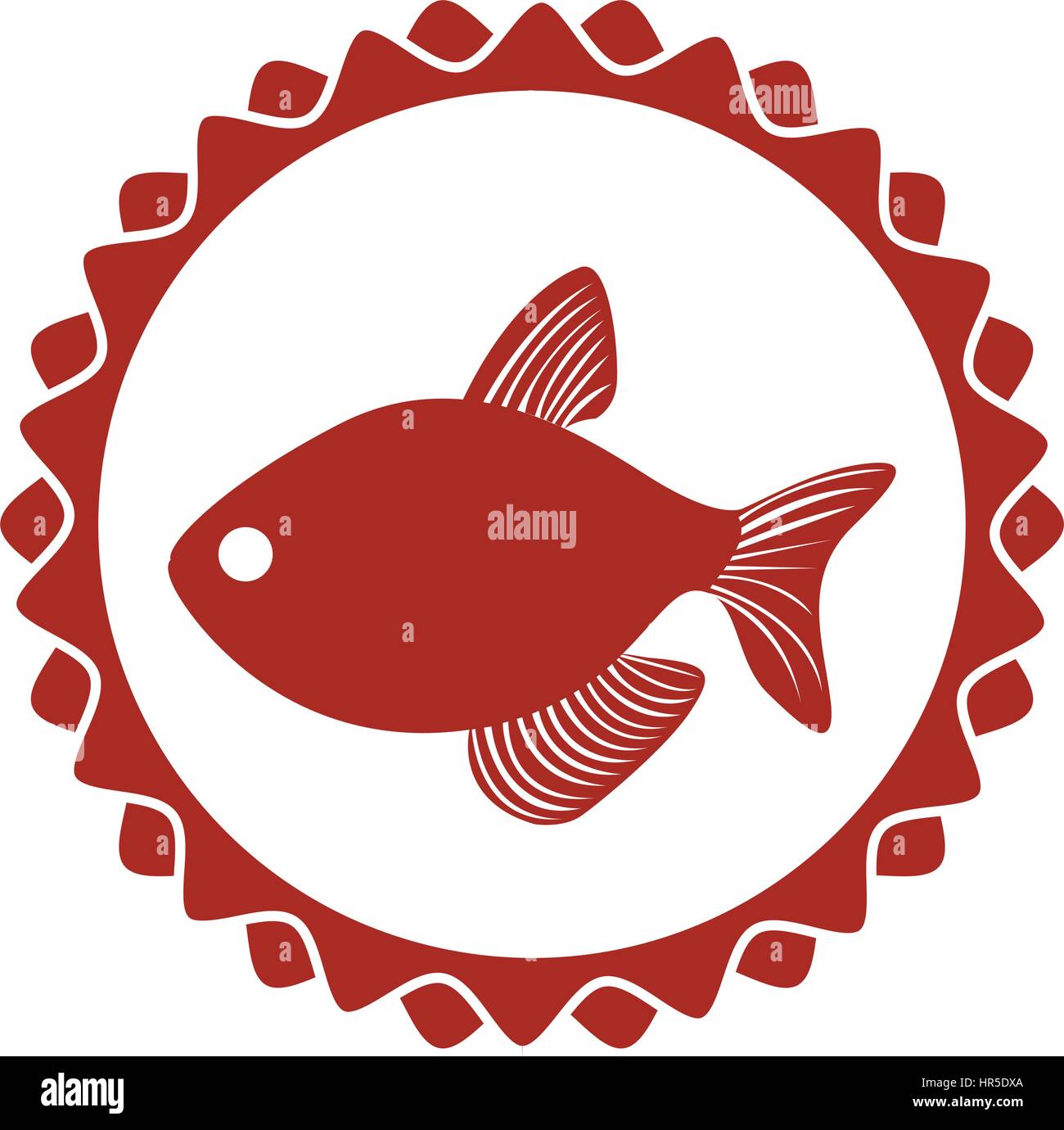 Fish border decoration Stock Vector Images - Alamy