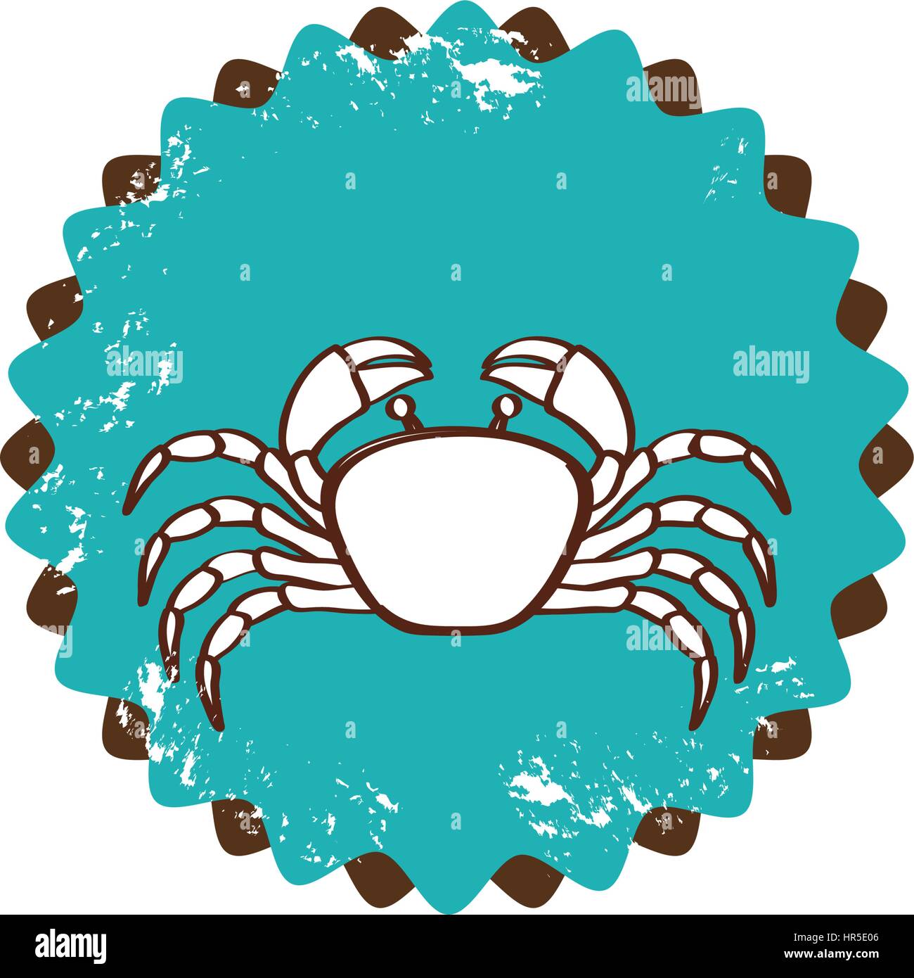 old stamp border with silhouette crayfish Stock Vector Image & Art - Alamy