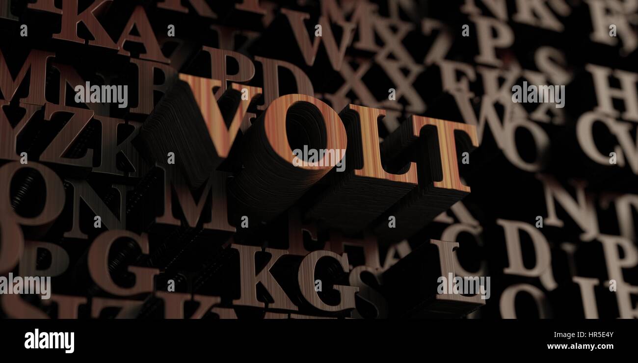 Volt - Wooden 3D rendered letters/message. Can be used for an online ...