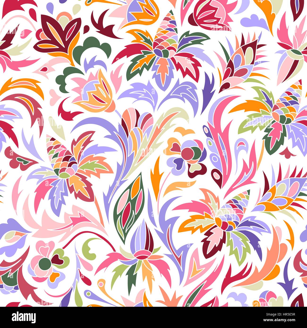 Vector flower pattern Stock Vector Image & Art - Alamy