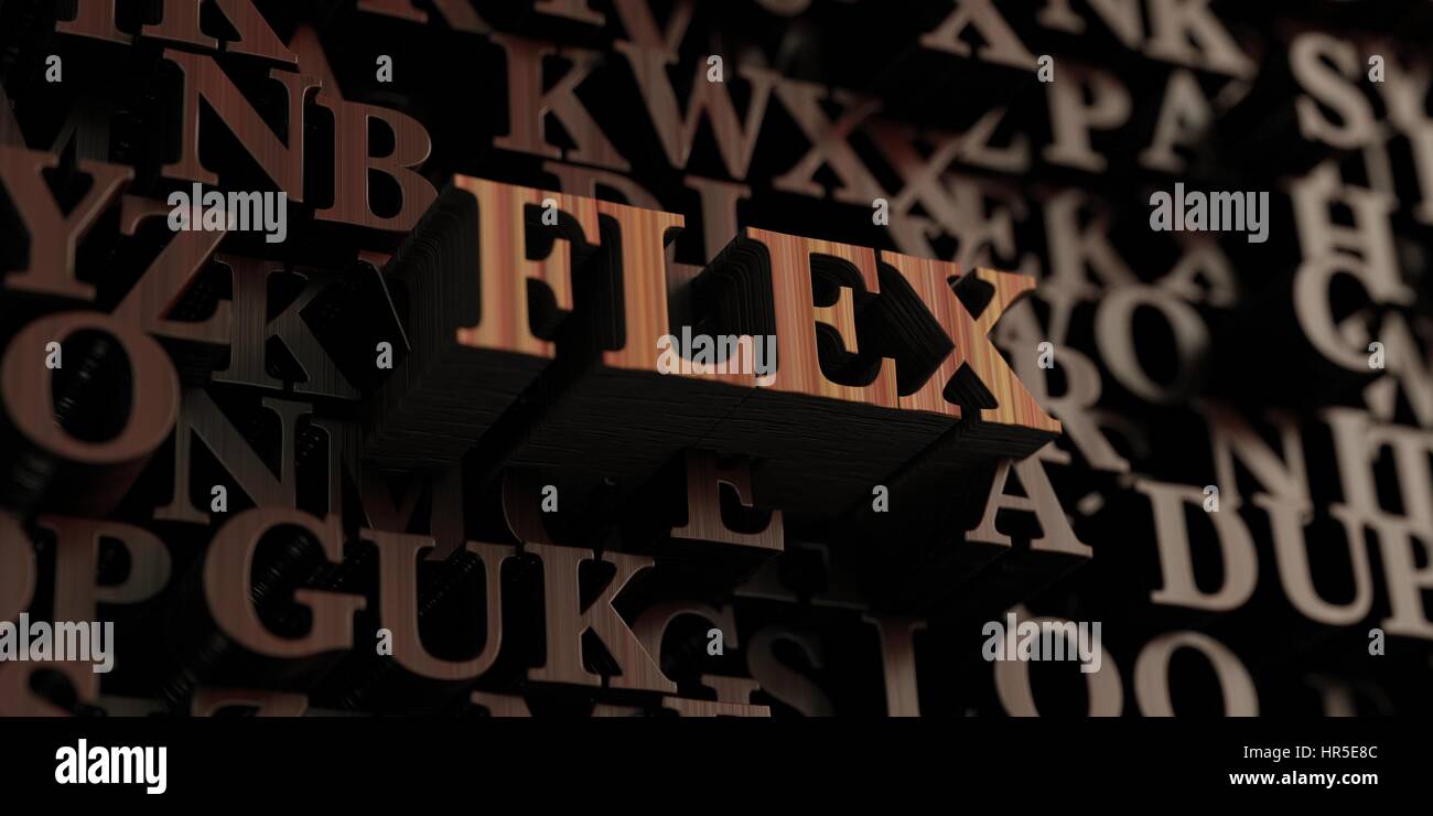 Flex - Wooden 3D rendered letters/message. Can be used for an online ...