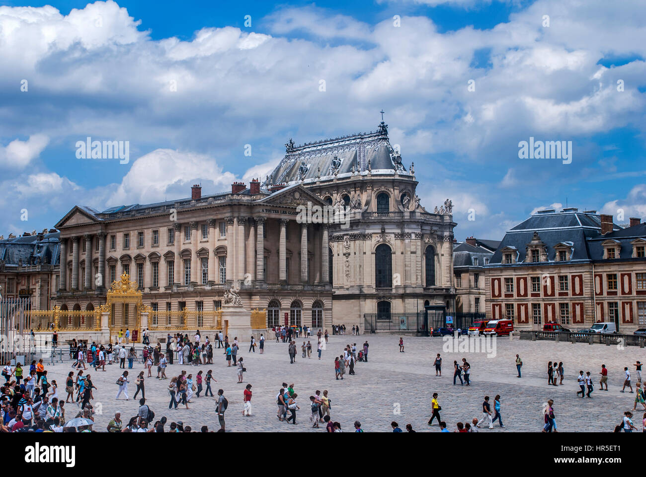 Front of the Palace of Versailles (Château de Versailles) photographed ...
