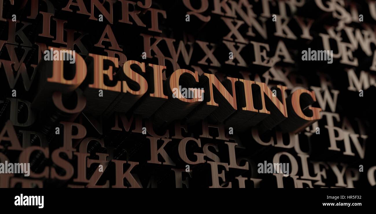 Designing - Wooden 3D rendered letters/message. Can be used for an ...