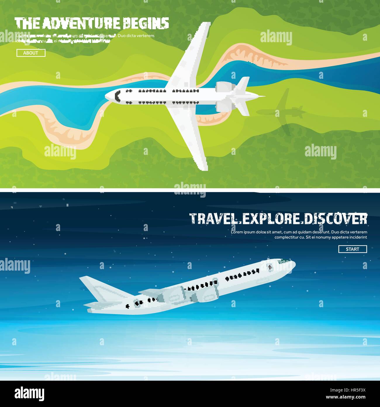 Plane. Travel and tourism. Airplane, aviation. Summer holidays ...