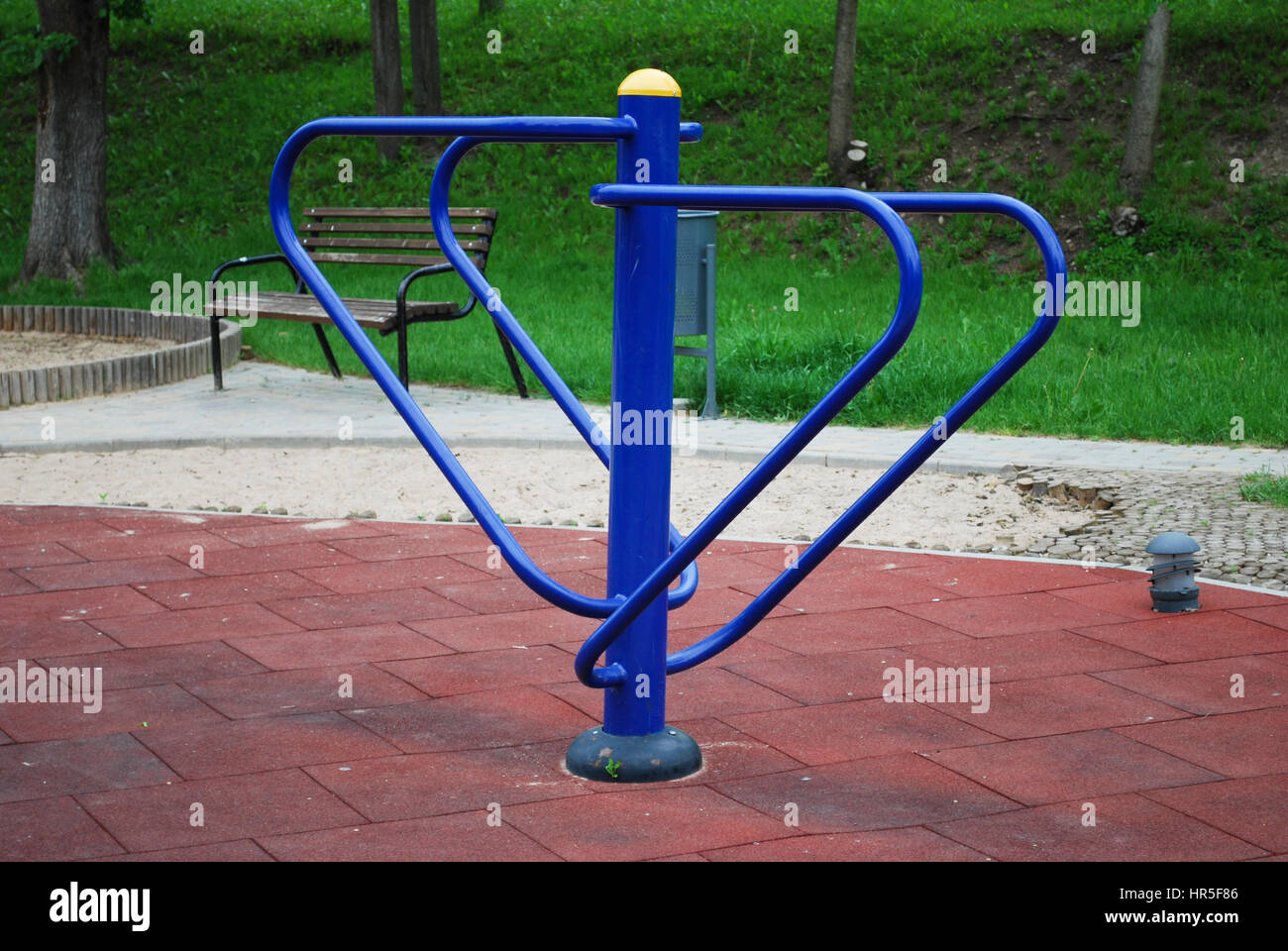 Children's training simulator for hand on the playground. Sport ...