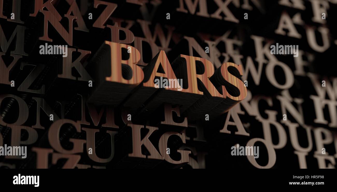 Bars - Wooden 3D rendered letters/message. Can be used for an online ...