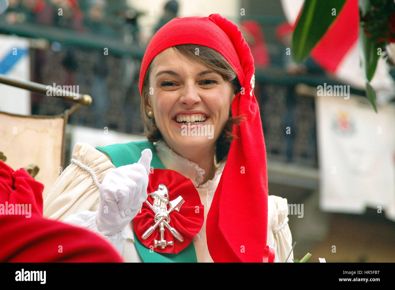 Ivrea Carnival, moments from the Organes Battle Stock Photo - Alamy