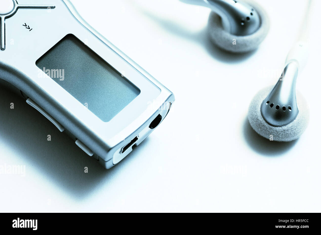 close up detail of a modern portable mini music player Stock Photo - Alamy