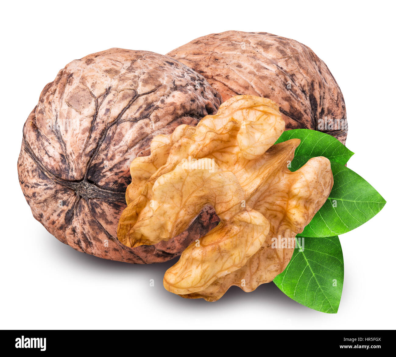 walnut isolated on white background with clipping path Stock Photo - Alamy