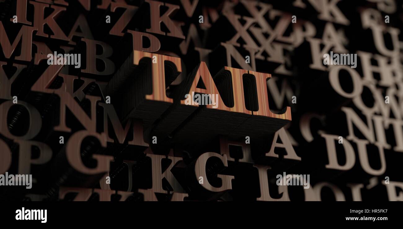 Tail - Wooden 3D rendered letters/message. Can be used for an online ...