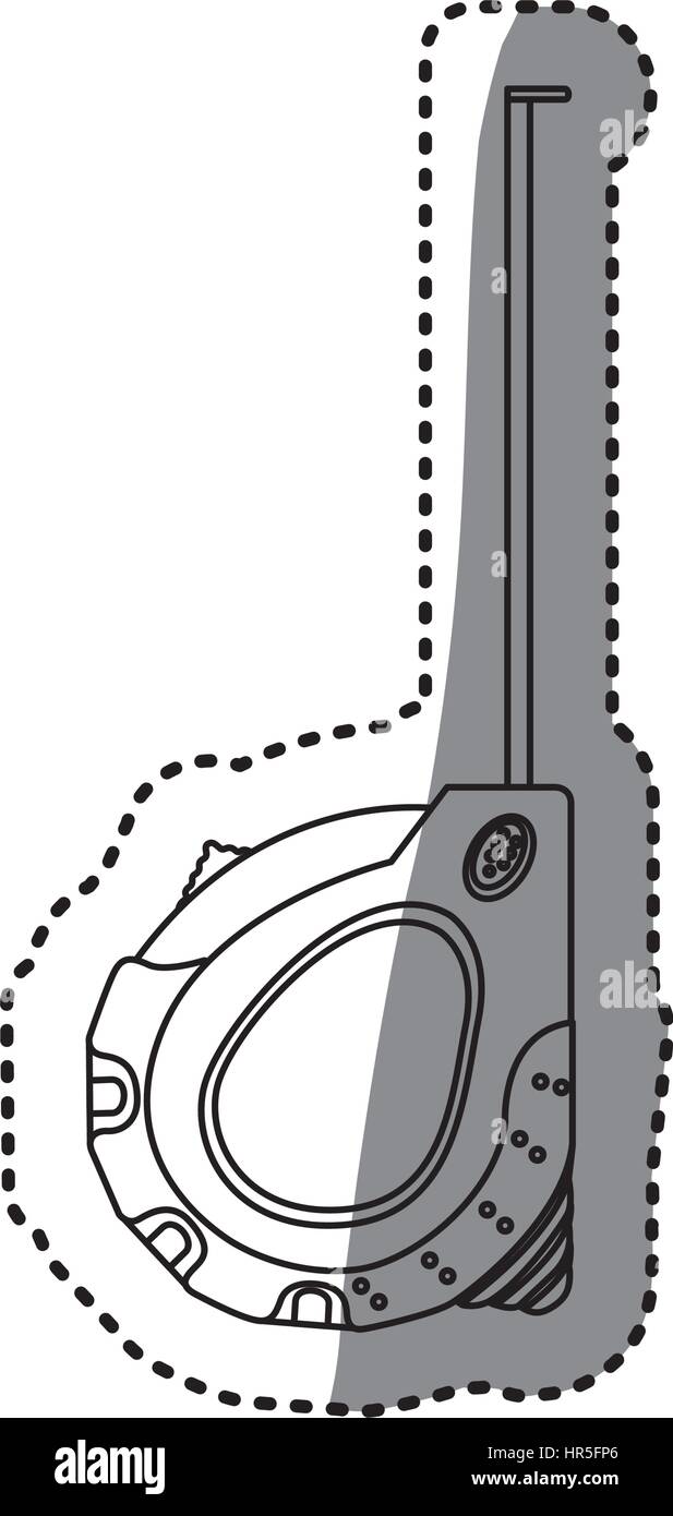 sticker silhouette tape measure icon Stock Vector Image & Art - Alamy