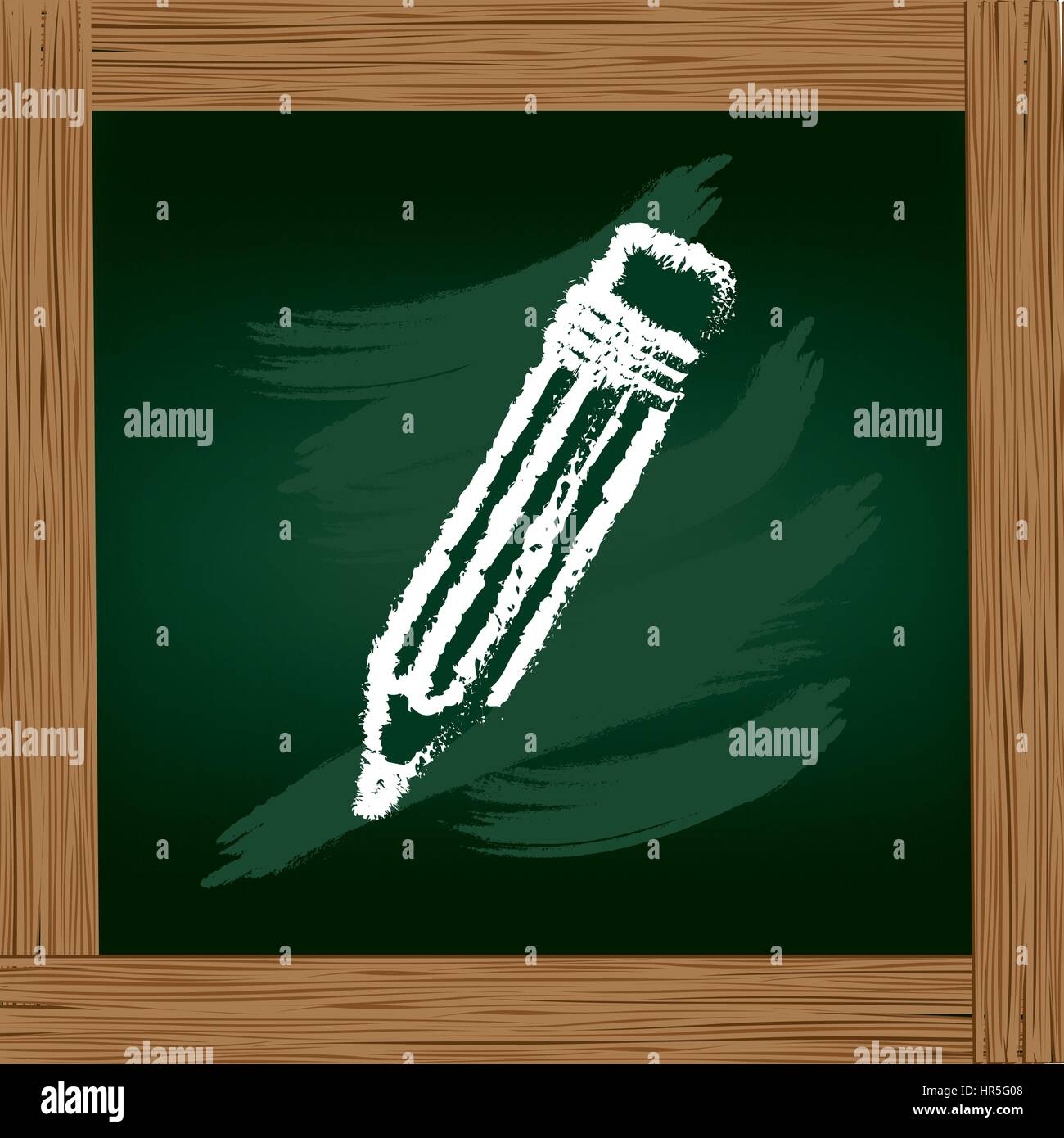 Wooden frame with board with pencil drawing Stock Vector Image & Art ...