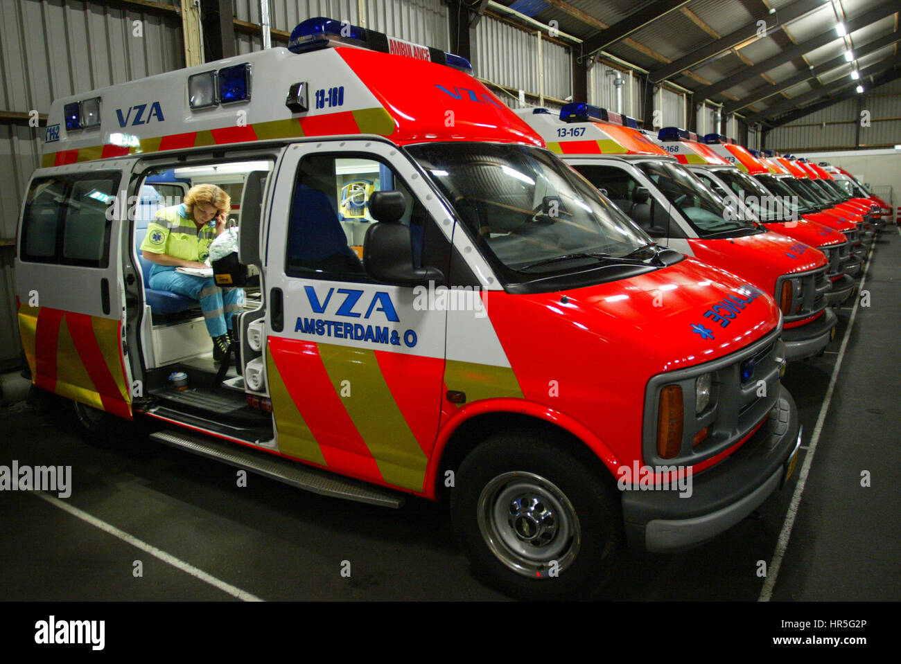 Ambulance services in amsterdam Stock Photo - Alamy
