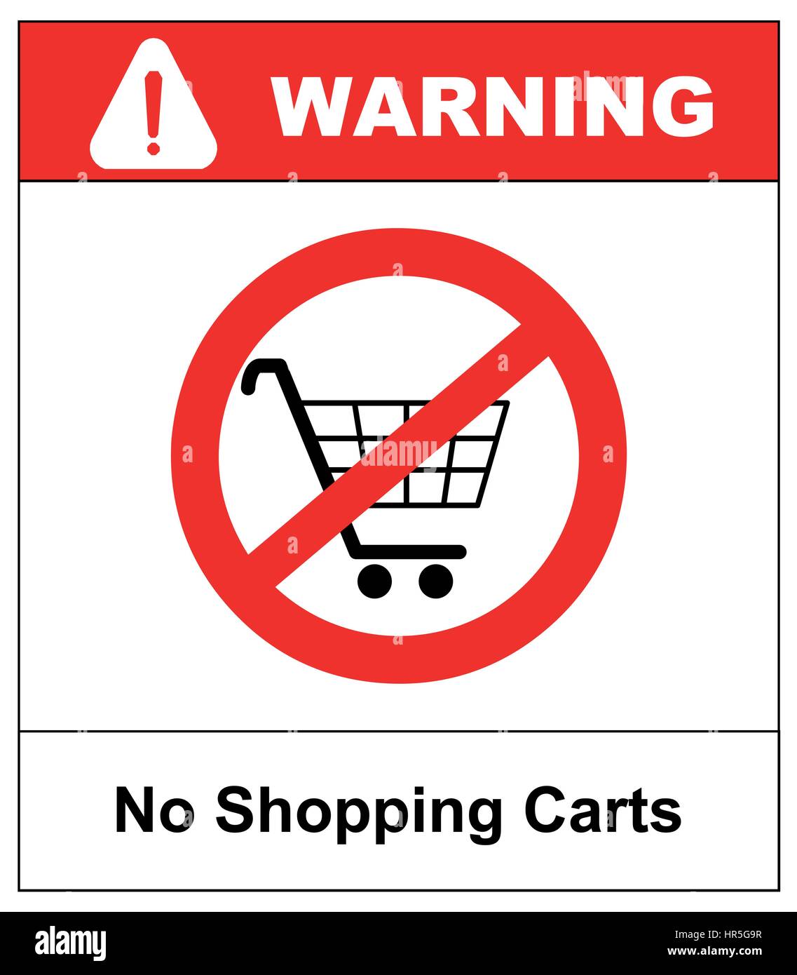 No shopping cart sign Stock Vector Images - Alamy