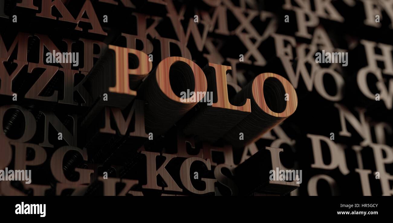 Polo - Wooden 3D rendered letters/message. Can be used for an online ...