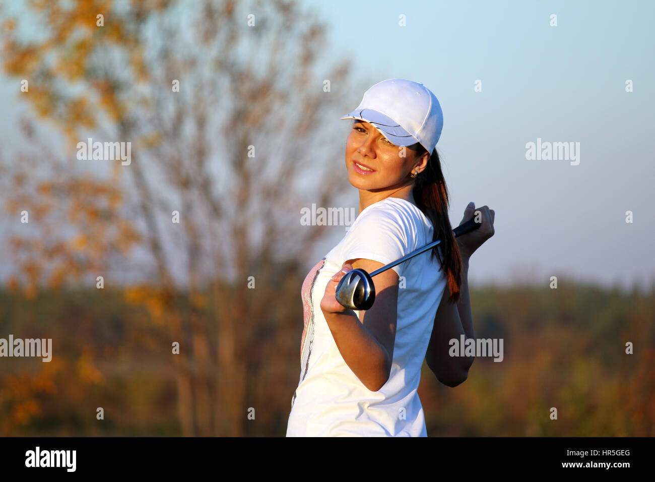 Beautiful girl golfer hi-res stock photography and images - Alamy