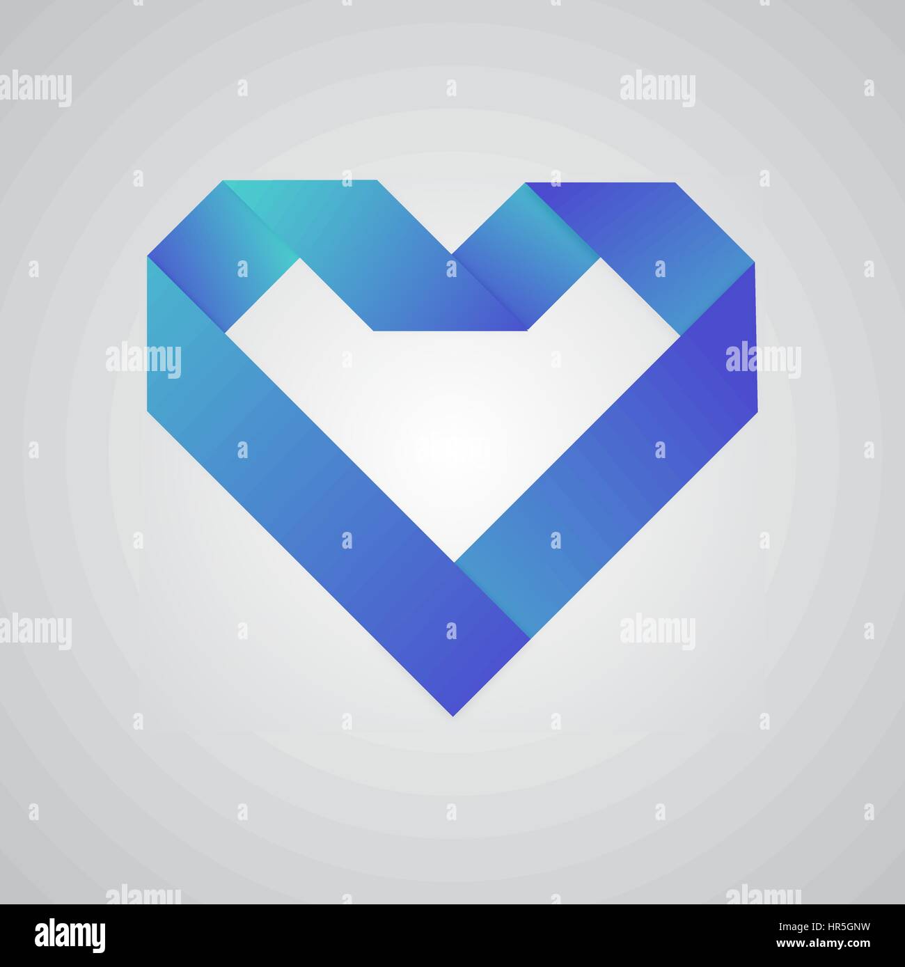 Simple paper heart. Vector illustration Stock Vector Image & Art - Alamy